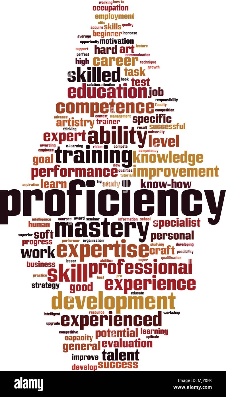 Proficiency word cloud concept. Vector illustration Stock Vector Image ...