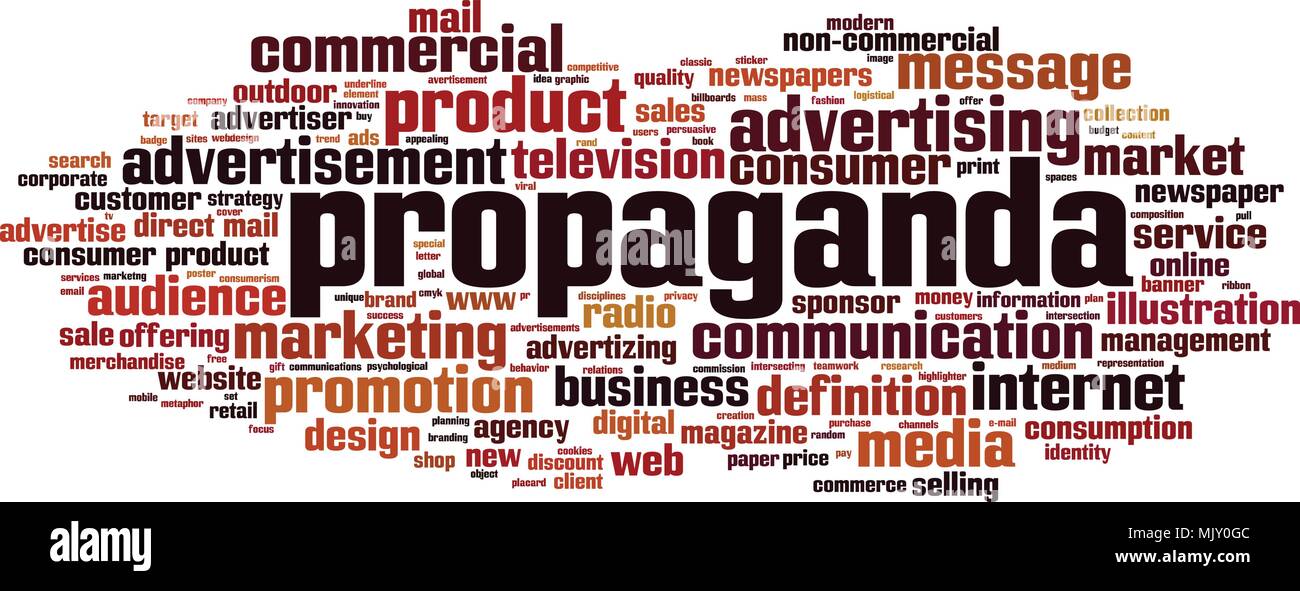 Propaganda word cloud concept. Vector illustration Stock Vector Image ...