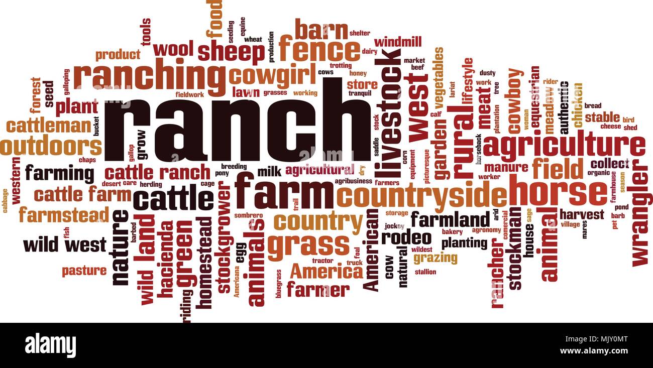 Ranch word cloud concept. Vector illustration Stock Vector Image & Art ...