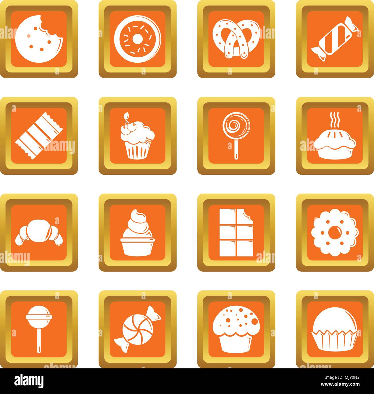 Orange chocolate muffins Stock Vector Images - Alamy