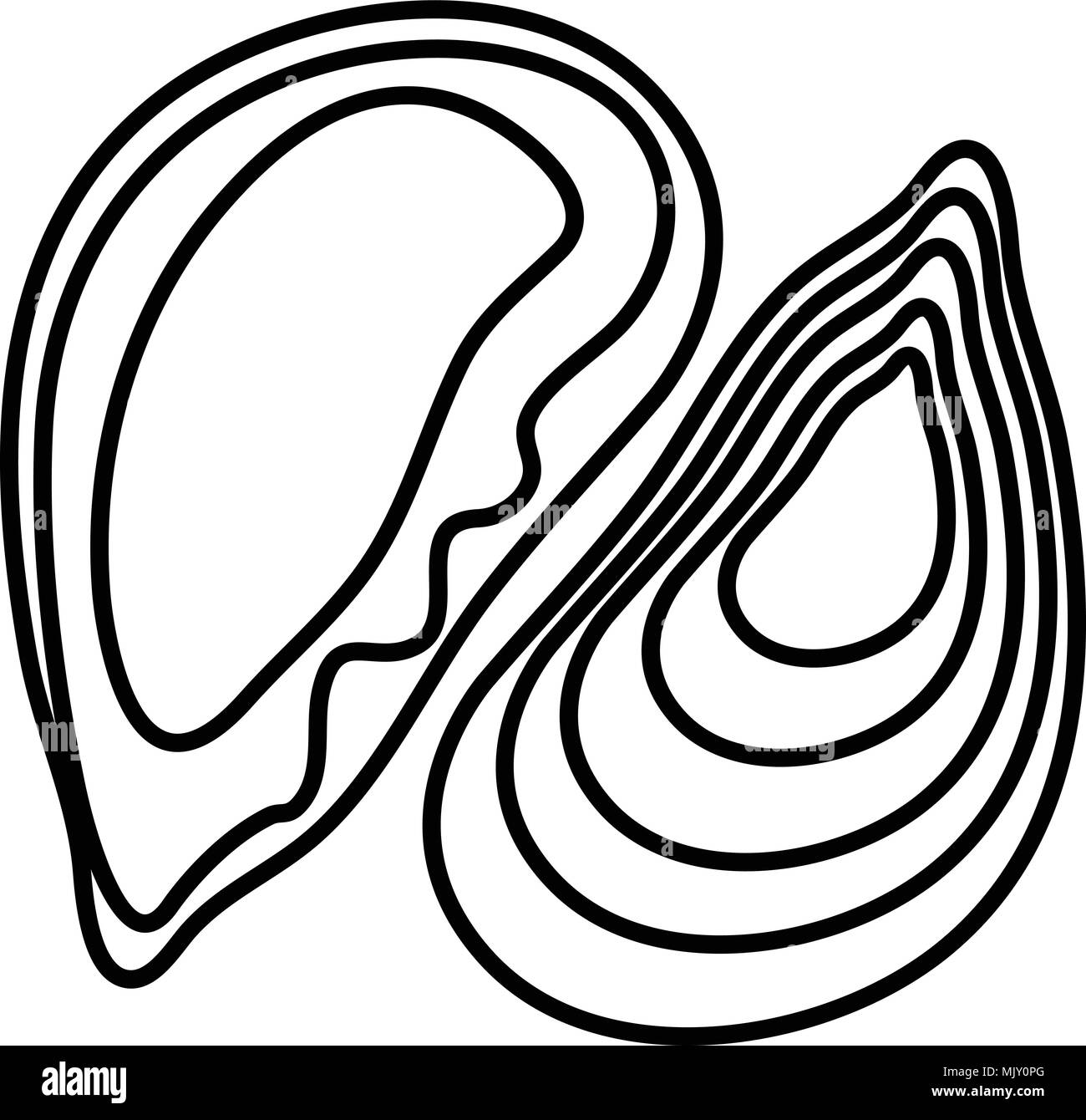 Mussel icon, outline style Stock Vector Image & Art - Alamy