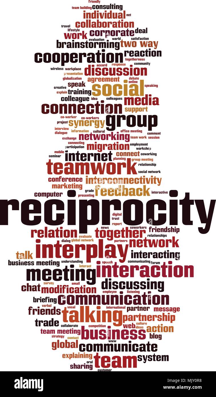 Reciprocity word cloud concept. Vector illustration Stock Vector Image ...