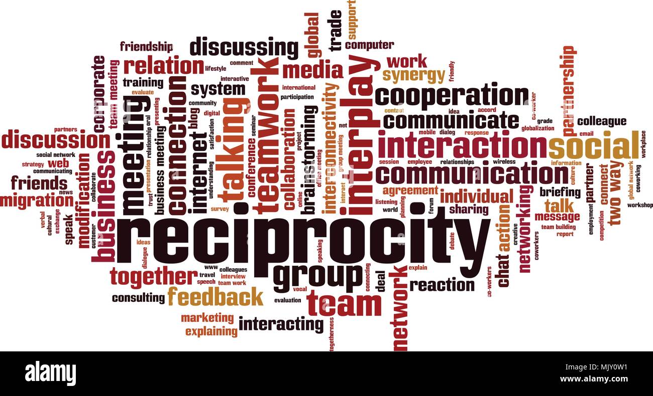 Reciprocity word cloud concept. Vector illustration Stock Vector Image ...