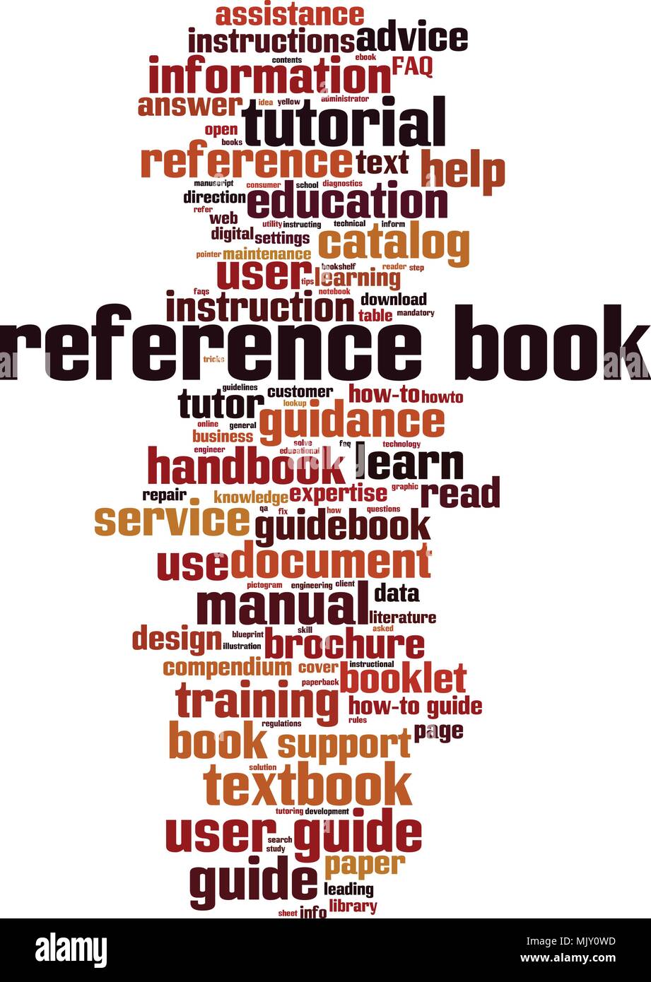 Reference book word cloud concept. Vector illustration Stock Vector ...