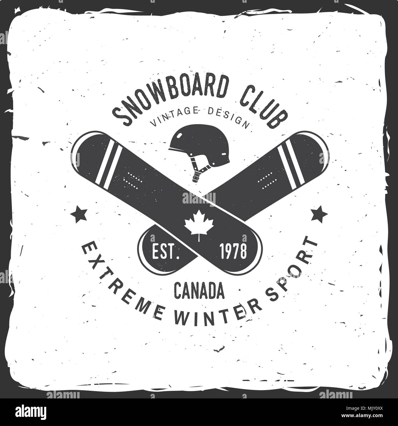 Snowboard Club. Canada. Vector illustration. Concept for shirt , print ...