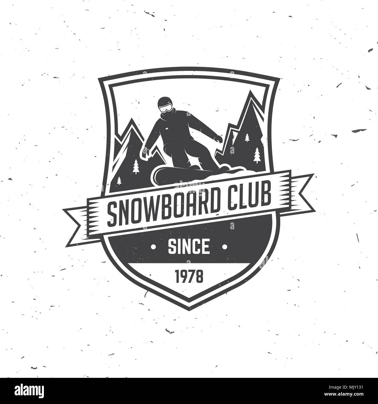 Snowboard Club. Vector illustration. Concept for shirt, print, stamp or ...