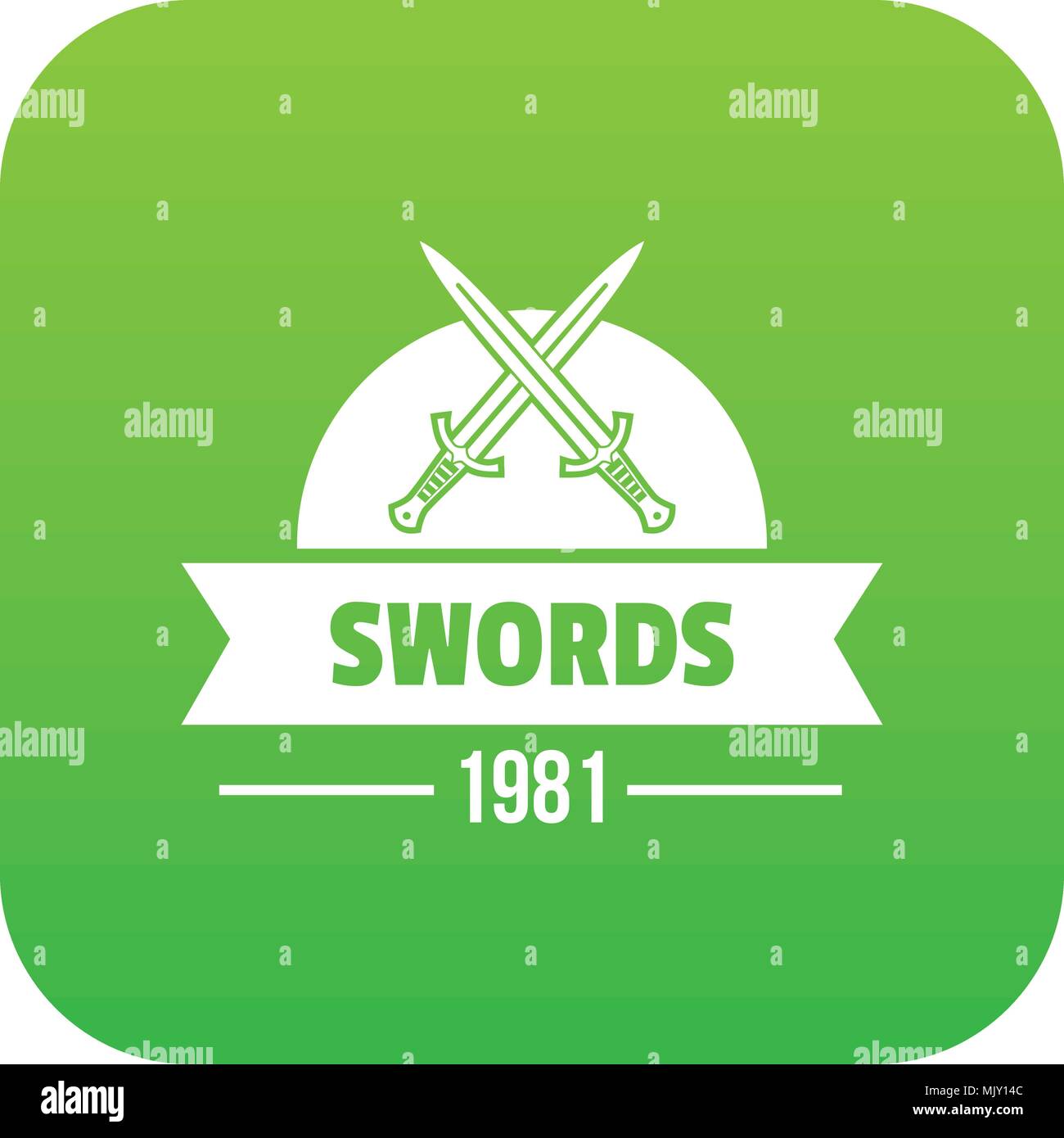 Sword icon green vector Stock Vector Image & Art - Alamy
