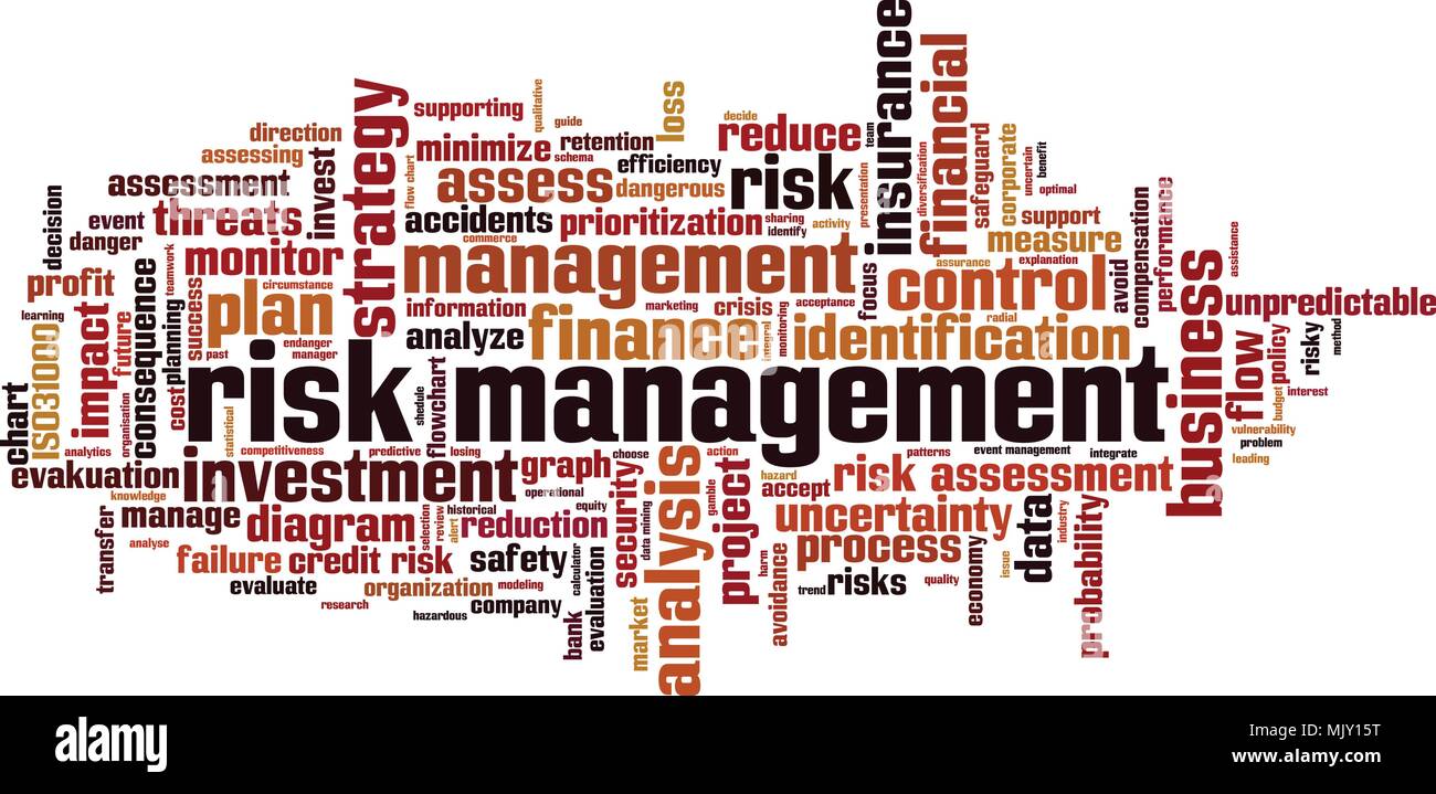 Risk management word cloud concept. Vector illustration Stock Vector ...
