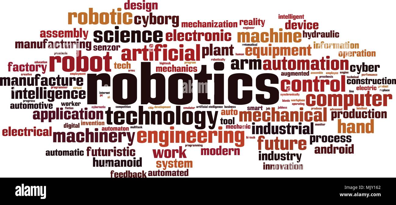 Robotics word cloud concept. Vector illustration Stock Vector Image ...