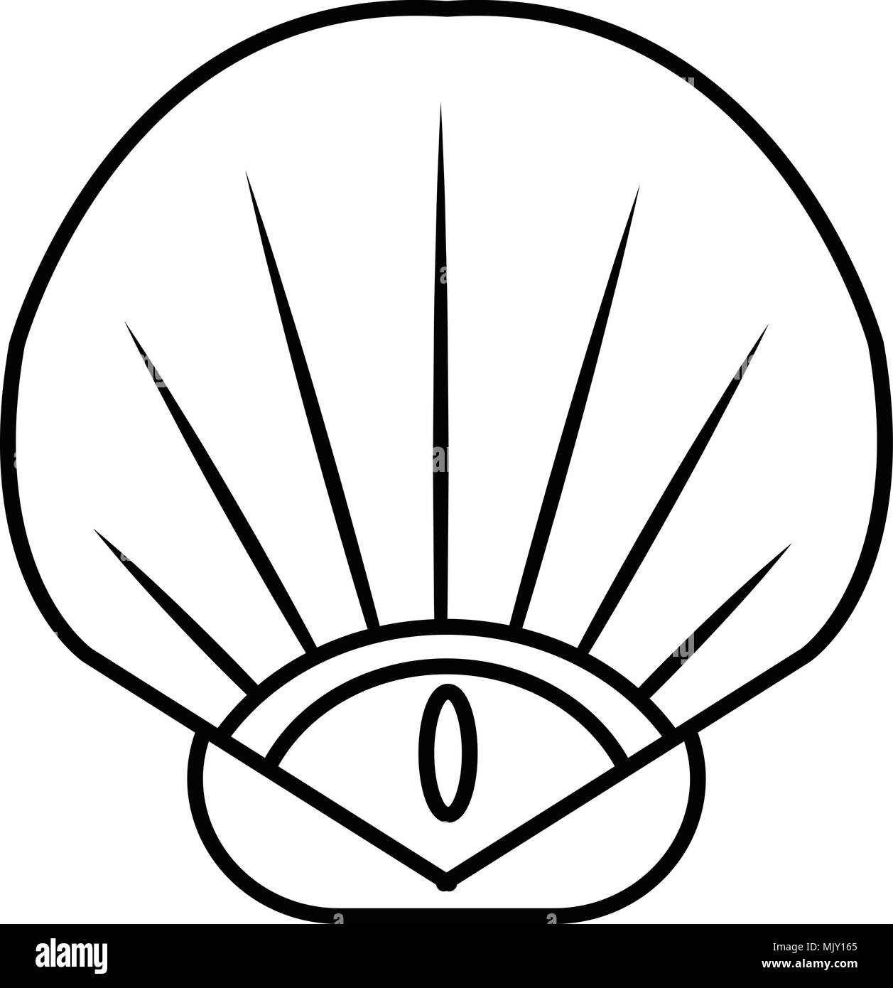 Sea shell icon, outline style Stock Vector Image & Art - Alamy