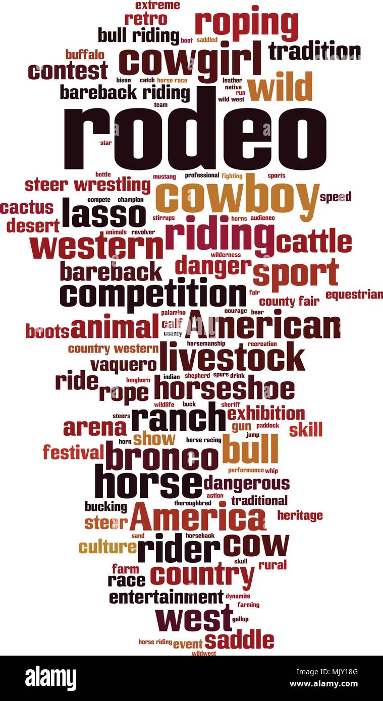 Rodeo word cloud concept. Vector illustration Stock Vector Image & Art ...