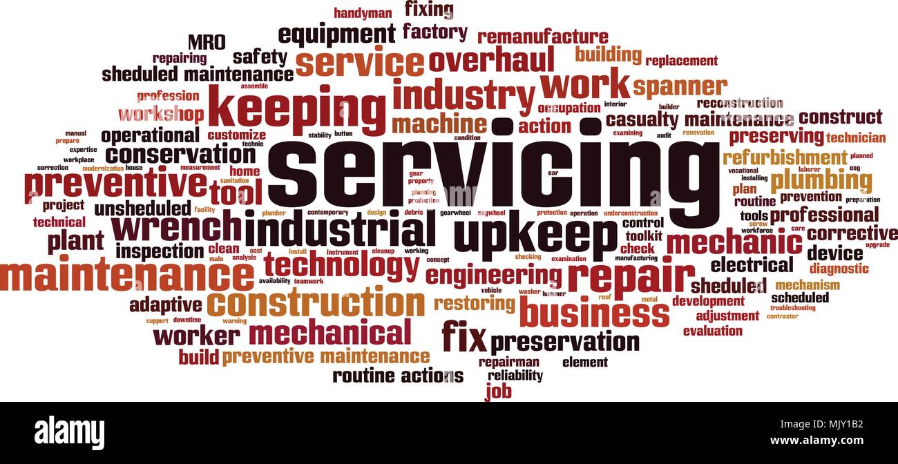 Servicing word cloud concept. Vector illustration Stock Vector Image ...