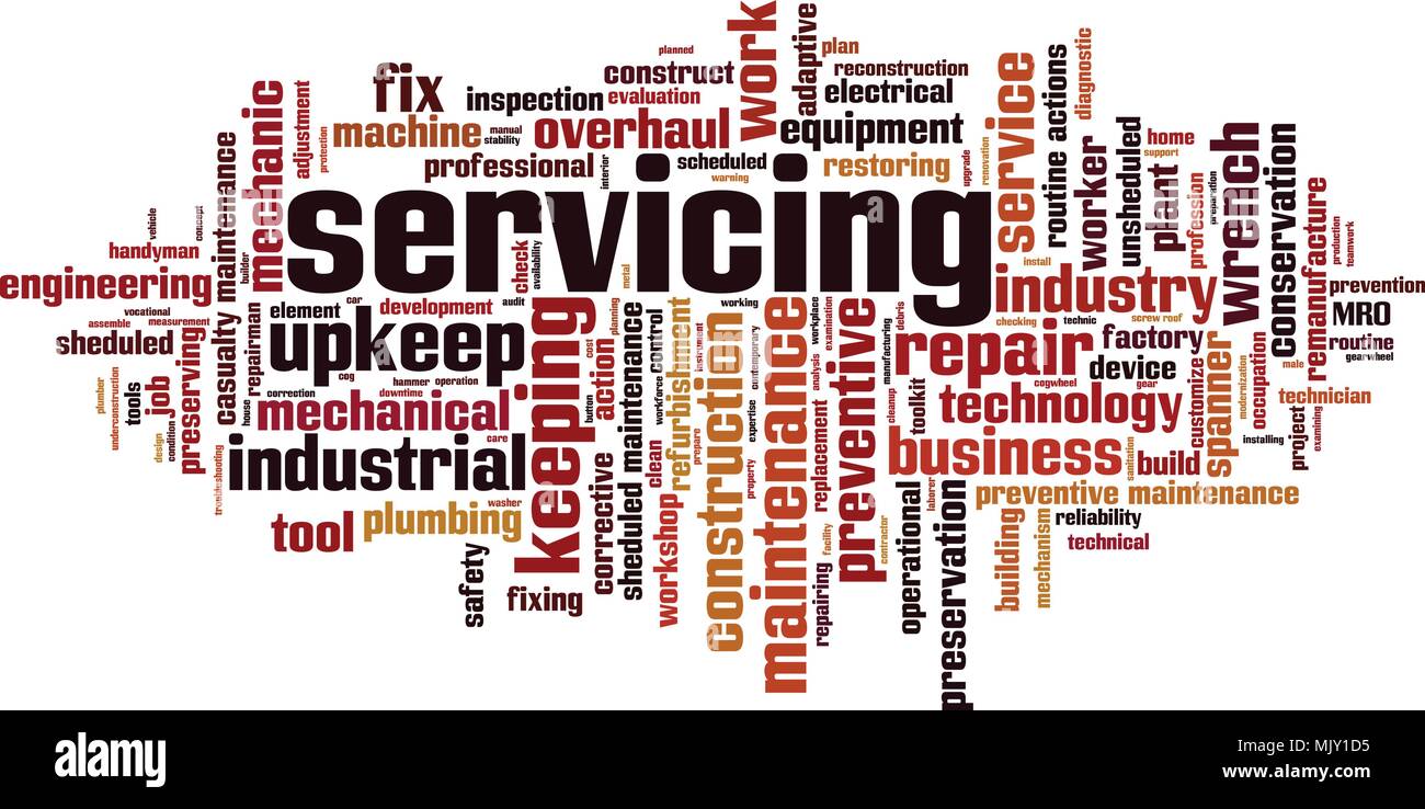 Servicing word cloud concept. Vector illustration Stock Vector Image ...