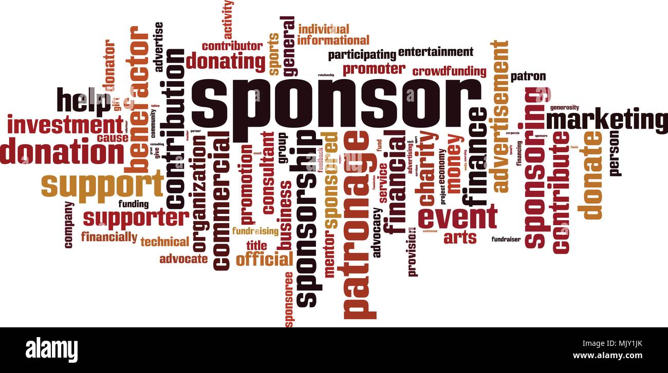 Sponsor word cloud concept. Vector illustration Stock Vector Image ...