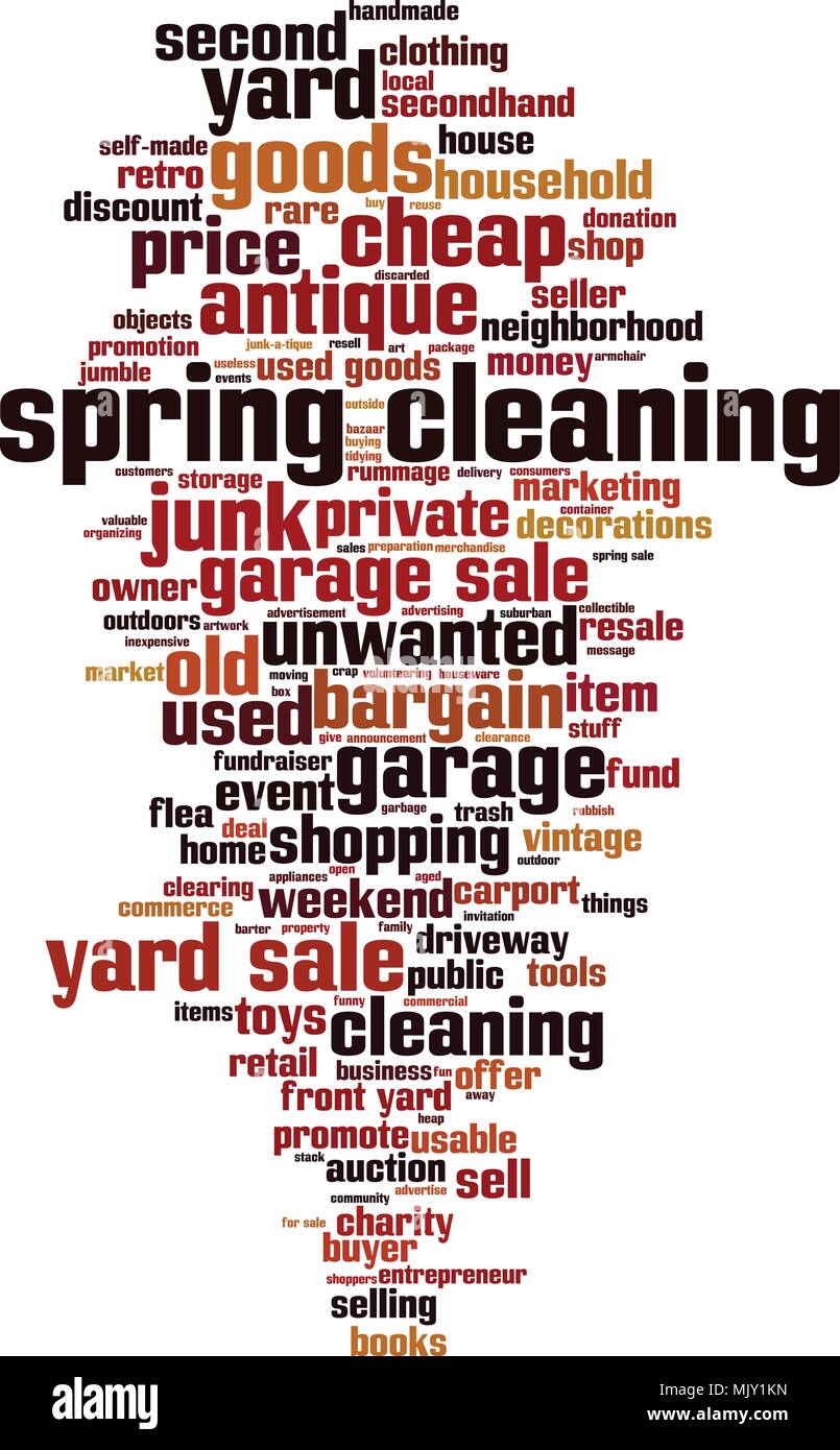 Spring cleaning word cloud concept. Vector illustration Stock Vector ...