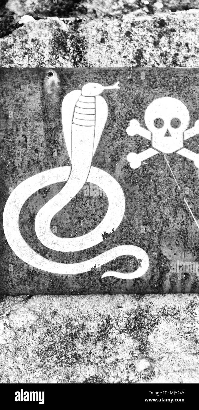 Skull warning skeleton roadsign hi-res stock photography and images - Alamy