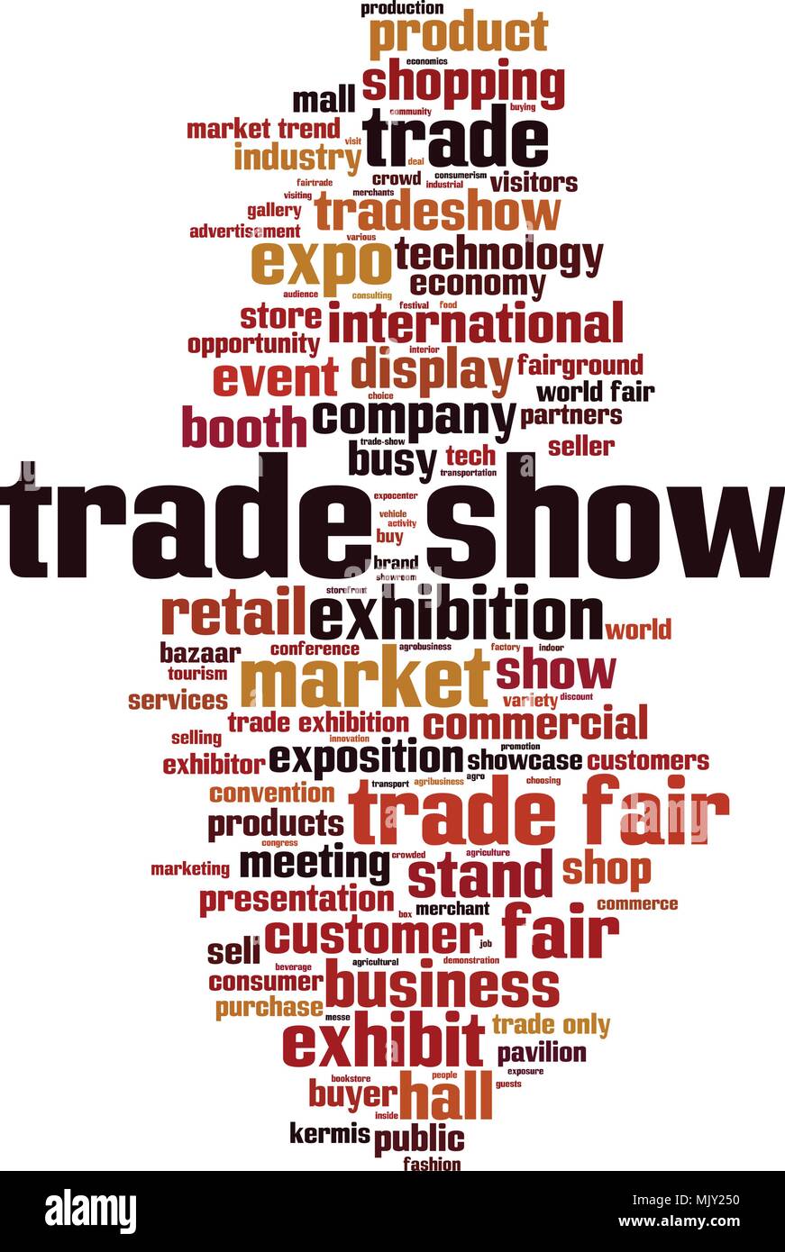 Trade show word cloud concept. Vector illustration Stock Vector Image ...