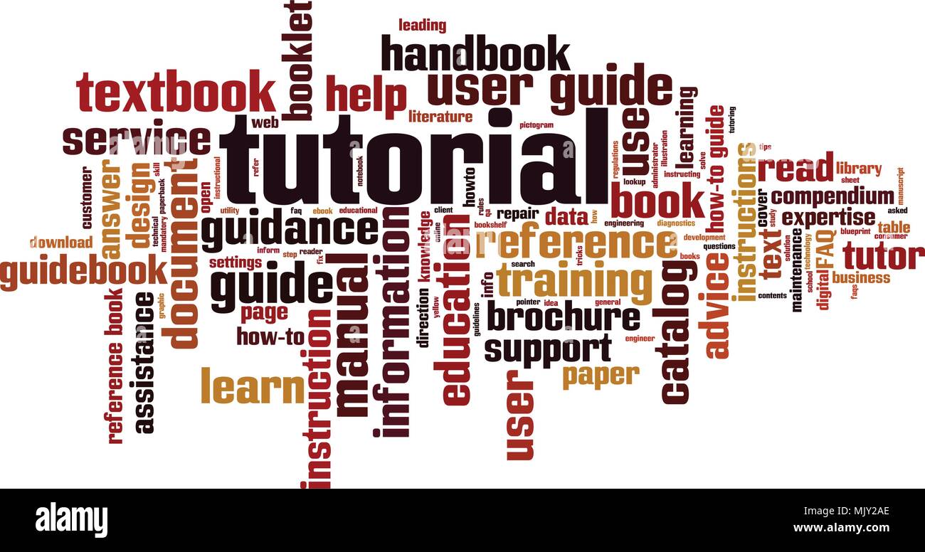 Tutorial word cloud concept. Vector illustration Stock Vector Image ...