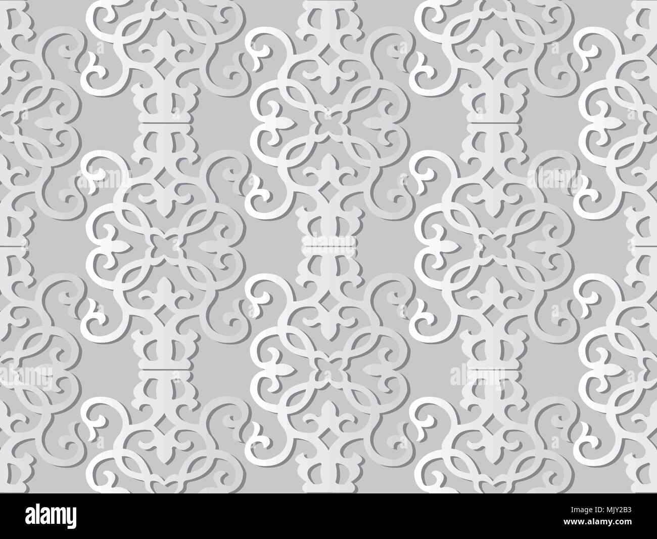 3D white paper art Spiral Vortex Curve Cross Frame Vine, Vector stylish ...