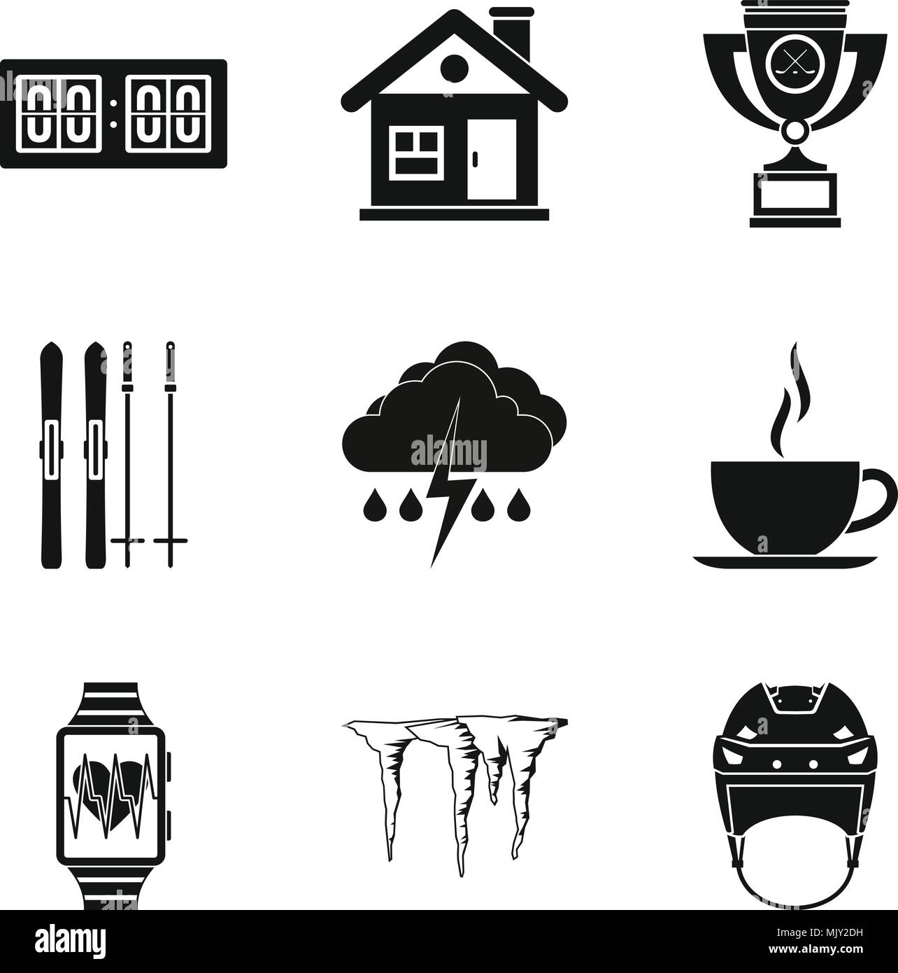 Cold playground icons set, simple style Stock Vector Image & Art - Alamy