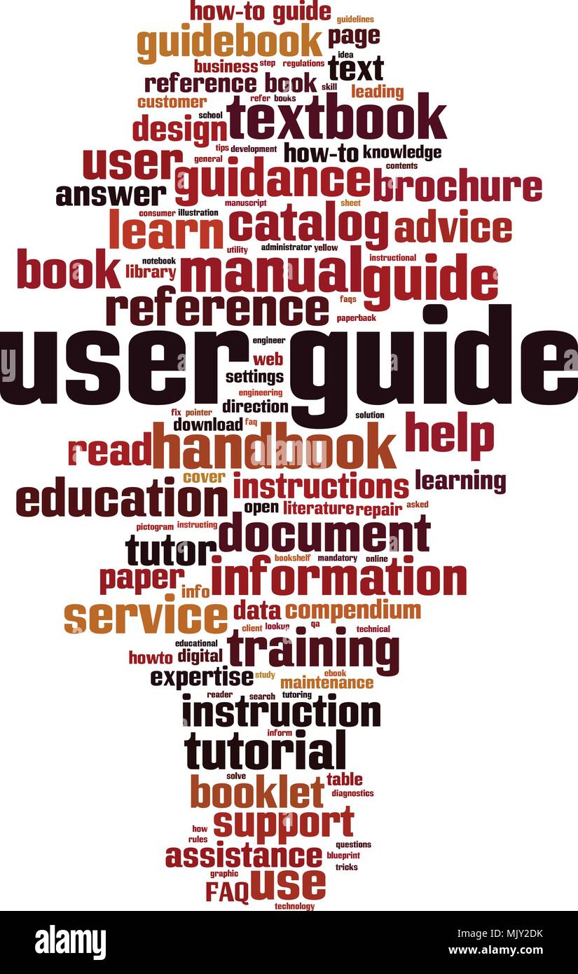 User guide word cloud concept. Vector illustration Stock Vector Image ...