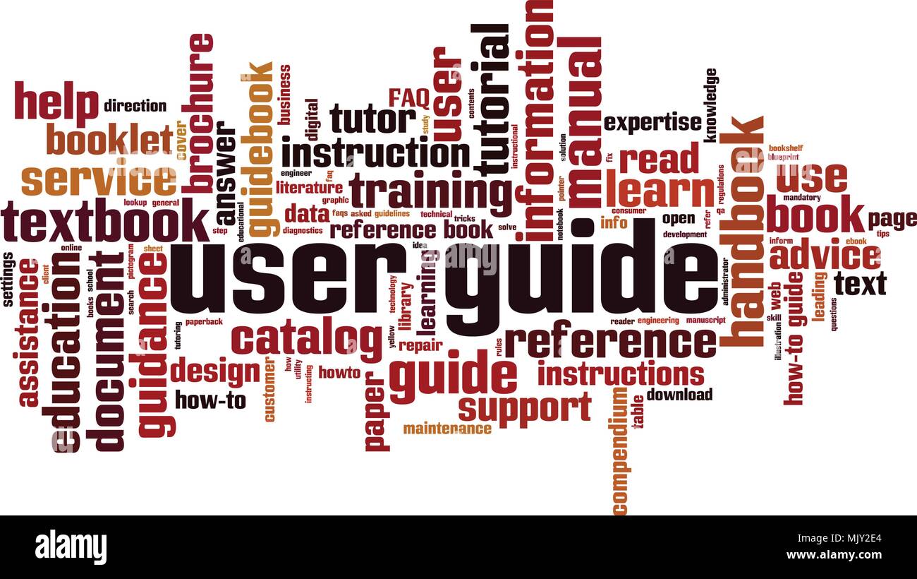 User guide word cloud concept. Vector illustration Stock Vector Image ...