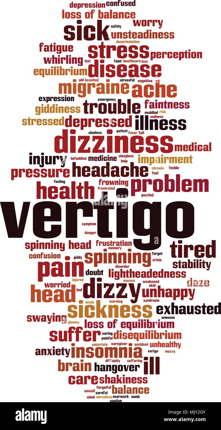Vertigo word cloud concept. Vector illustration Stock Vector Image ...