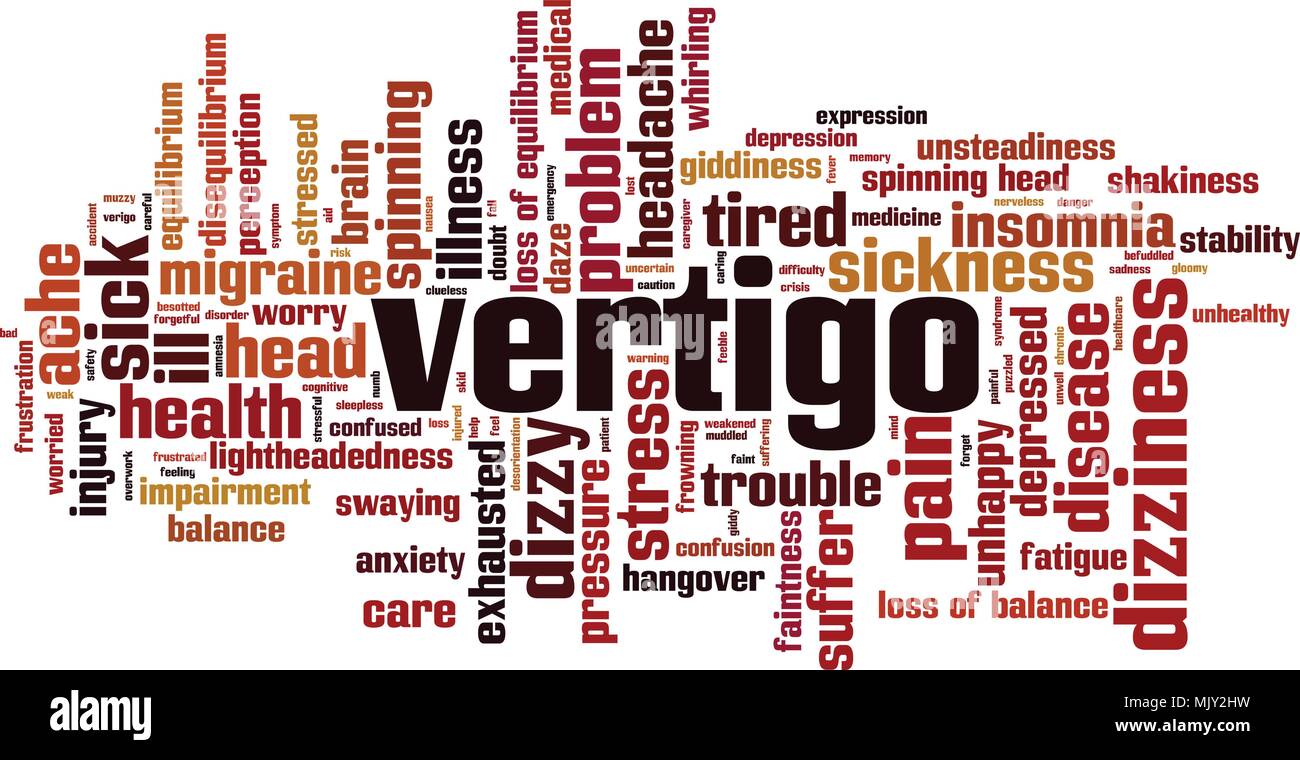 Vertigo word cloud concept. Vector illustration Stock Vector Image ...