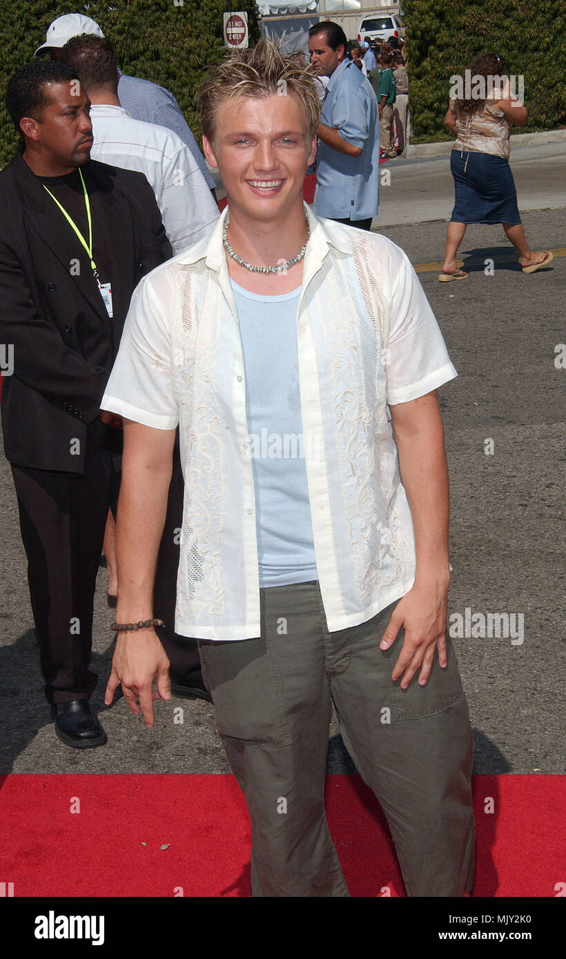Nick Carter arrives at the Teen Choice Awards 2002 held at the ...
