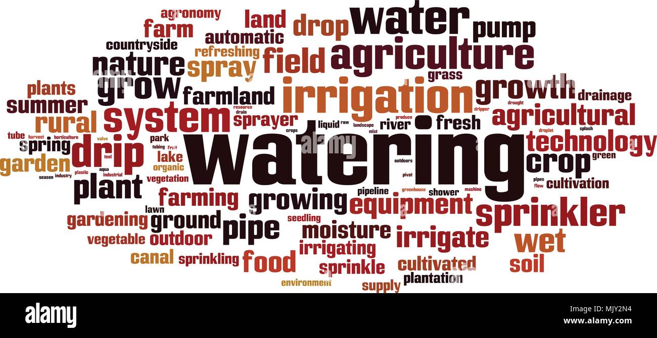 Watering word cloud concept. Vector illustration Stock Vector Image ...