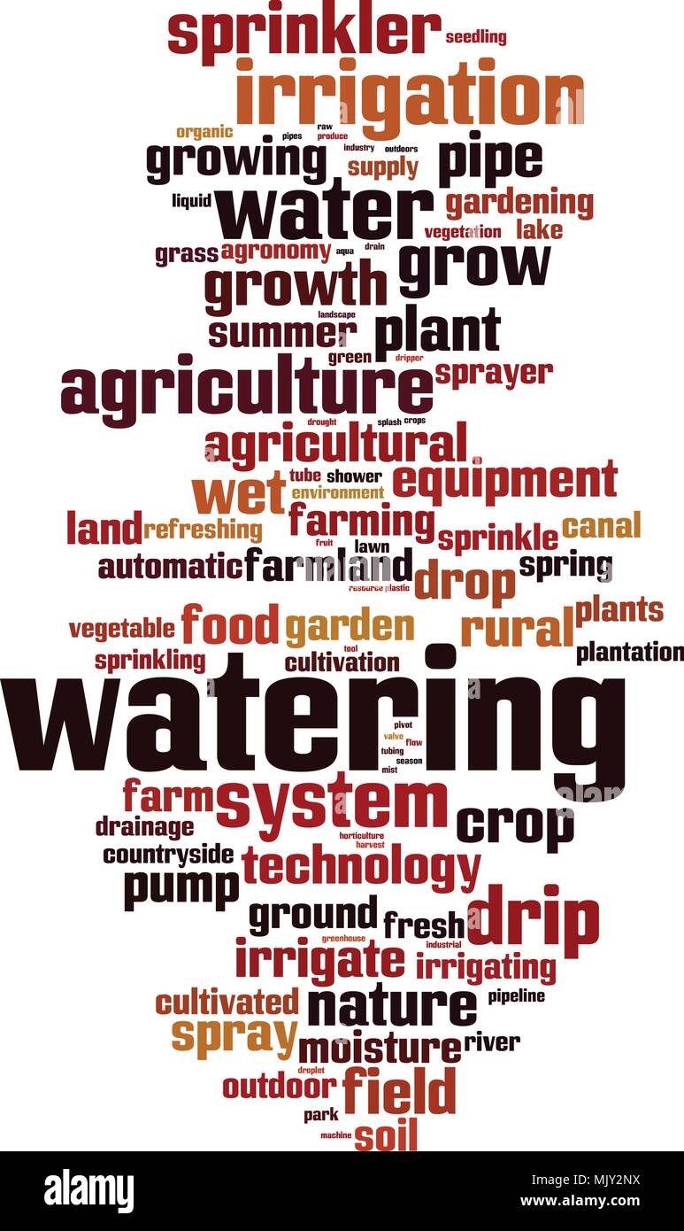 Watering word cloud concept. Vector illustration Stock Vector Image ...