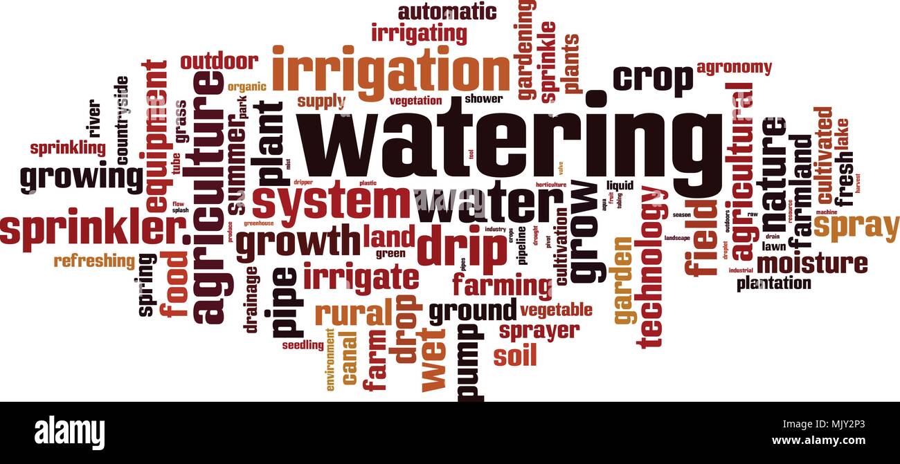 Watering word cloud concept. Vector illustration Stock Vector Image ...