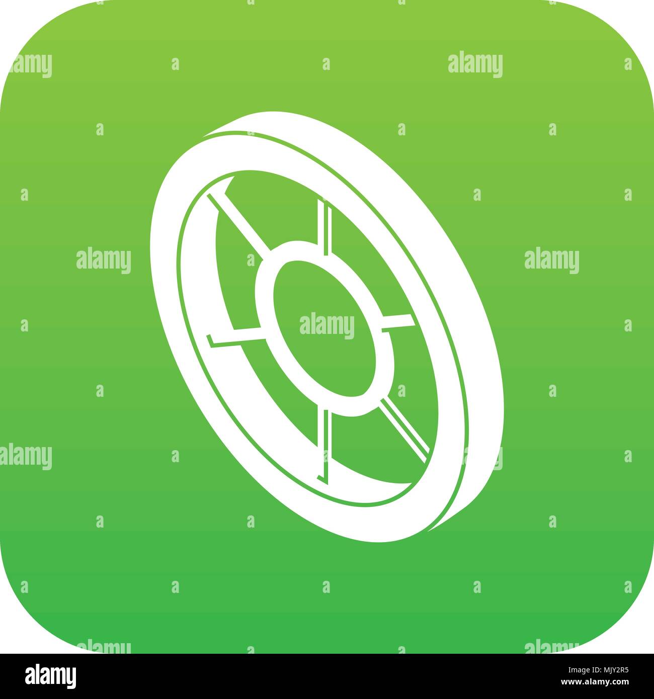 Round window frame icon green vector Stock Vector Image & Art - Alamy