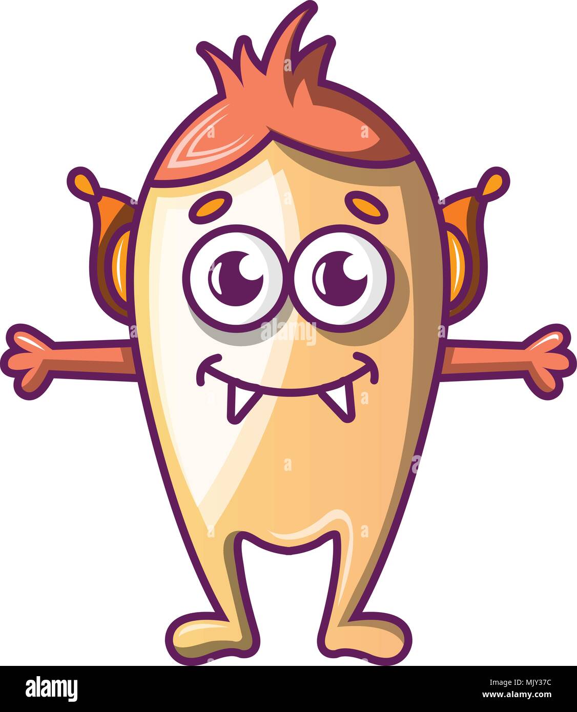 Friendly monster icon, cartoon style Stock Vector Image & Art - Alamy