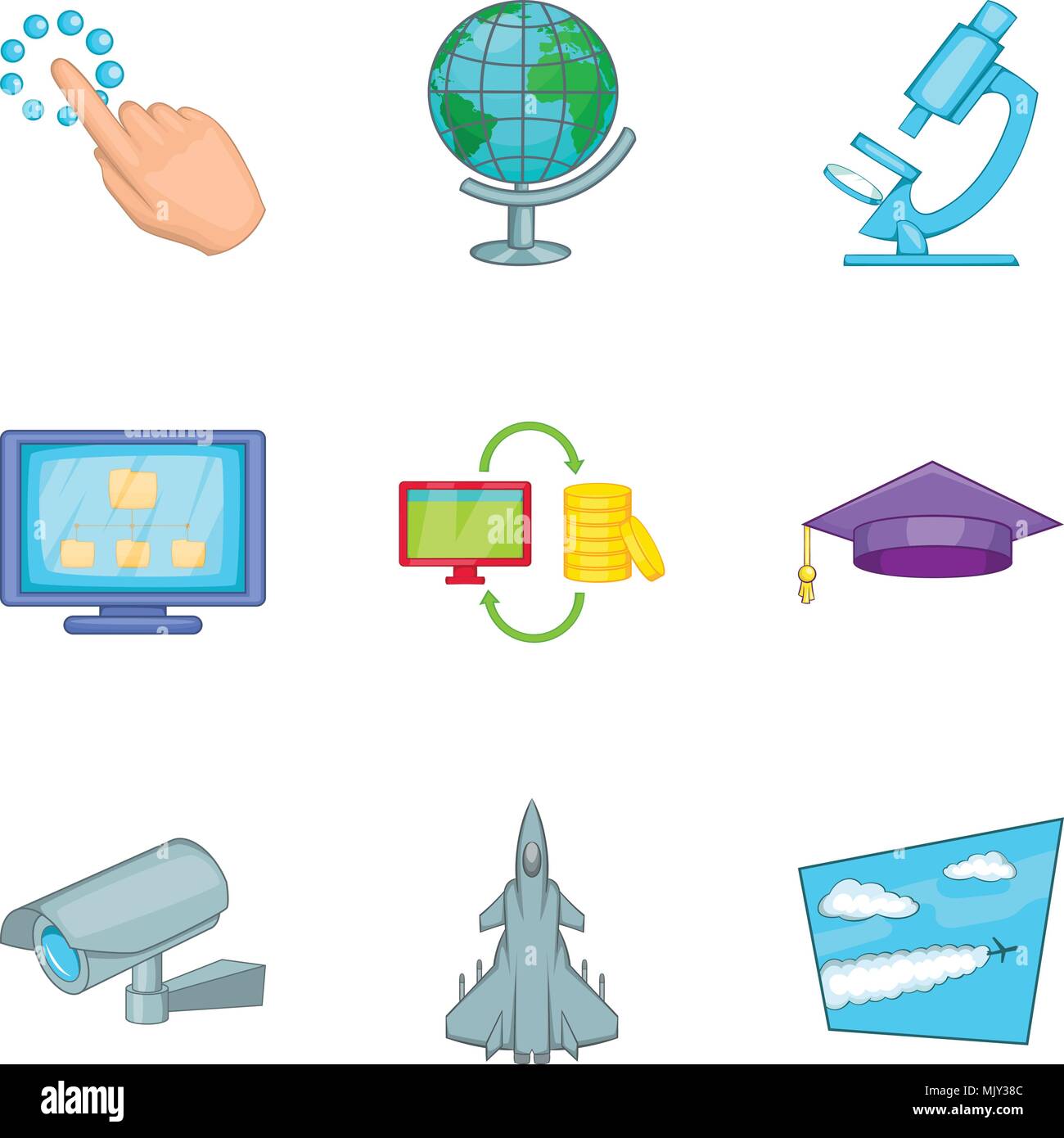 Removable wireless tech icons set, cartoon style Stock Vector Image ...