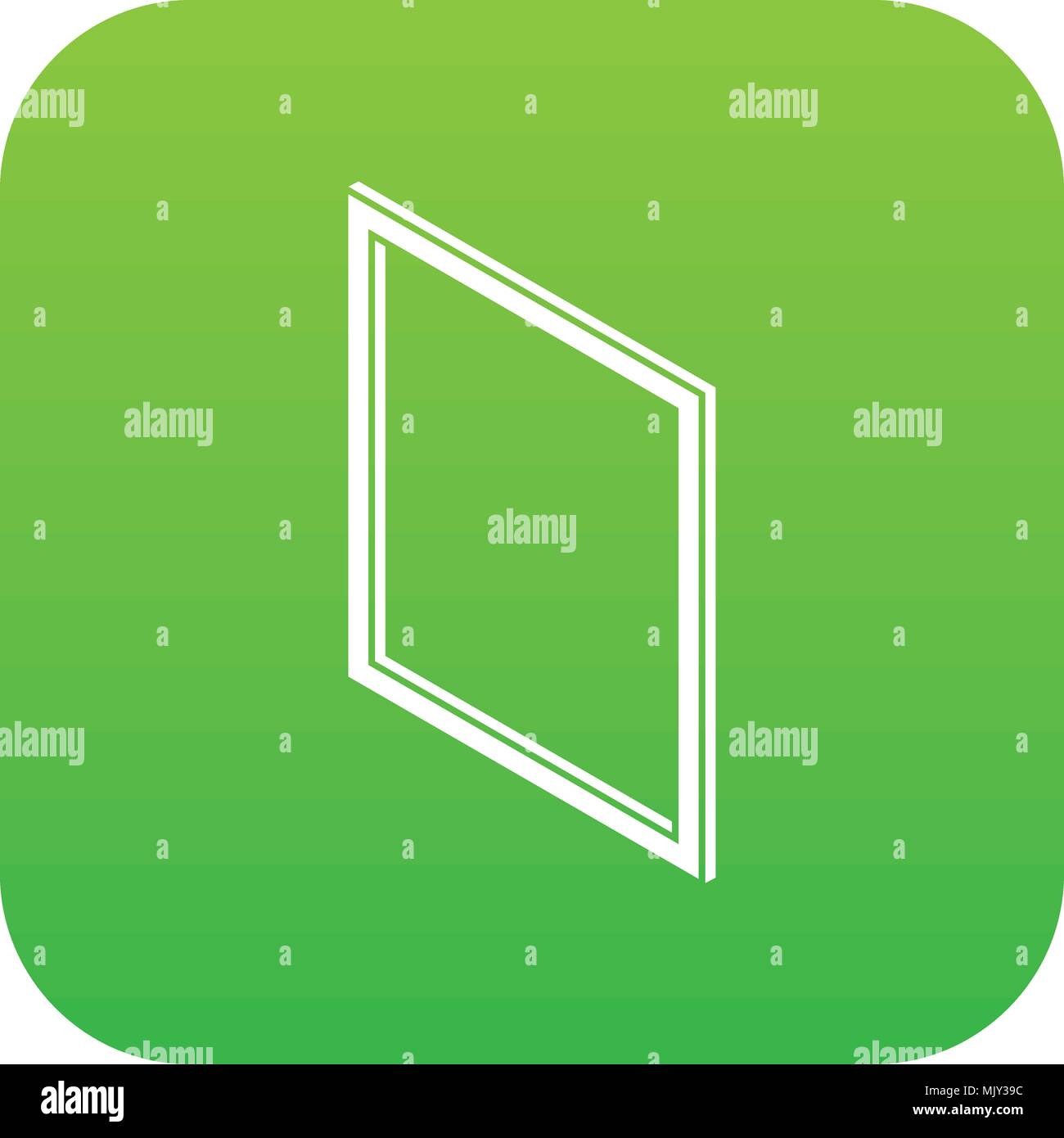 Metal-plastic window frame icon green vector Stock Vector Image & Art ...