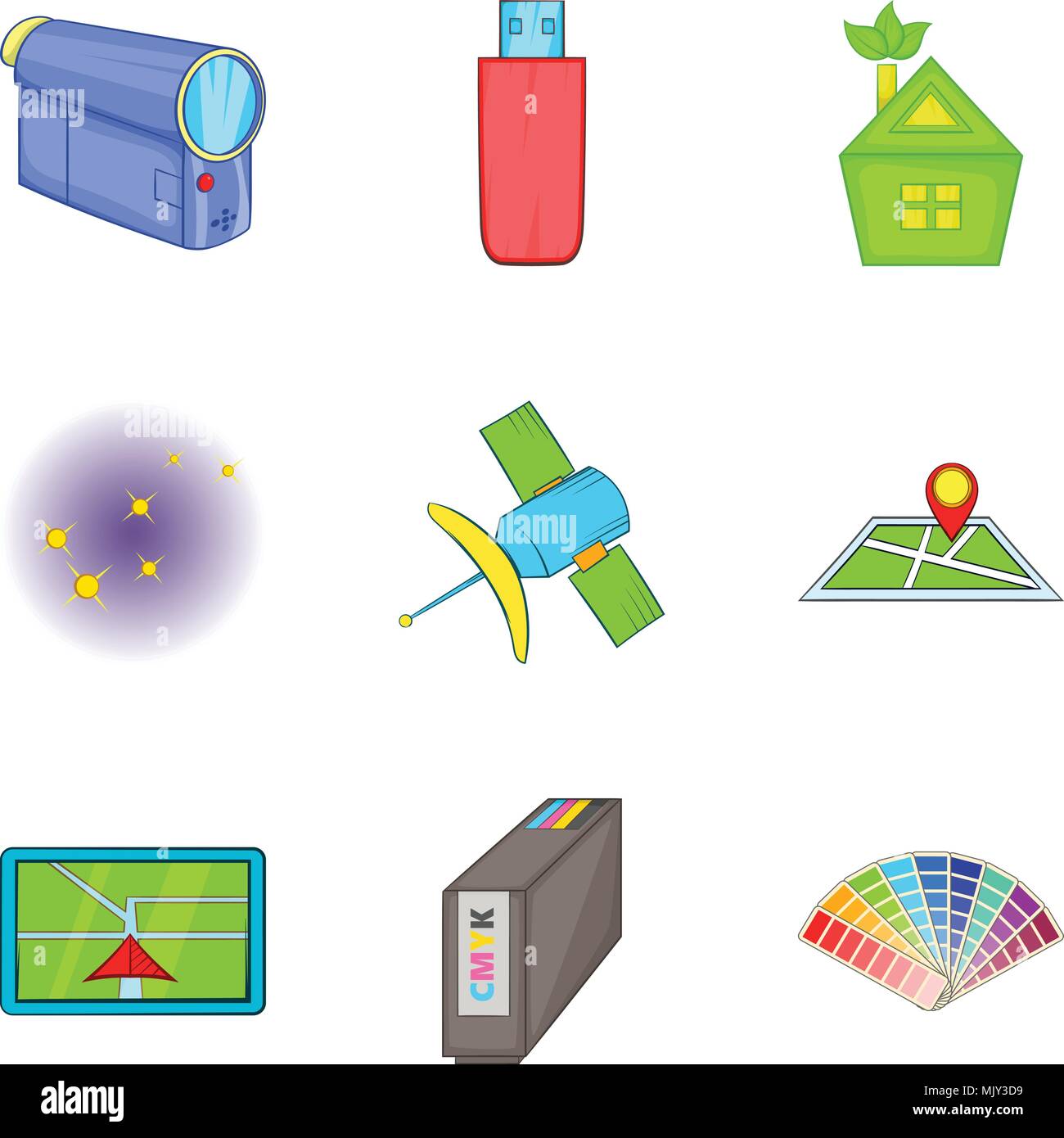 Cordless tech icons set, cartoon style Stock Vector Image & Art - Alamy