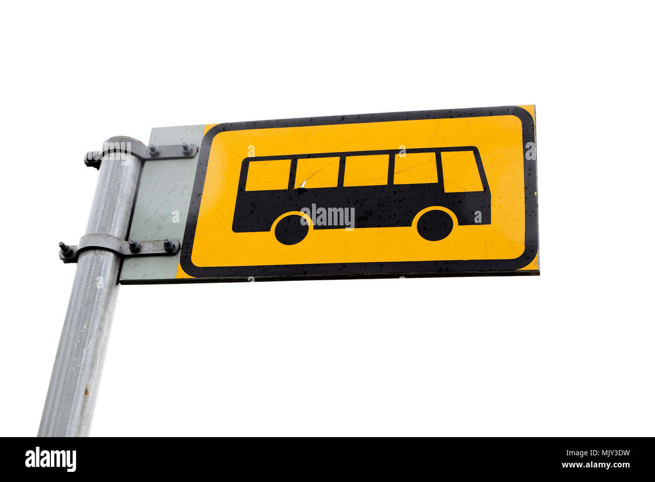 Finnish trafficsign for a local bus stop isolated on white Stock Photo ...