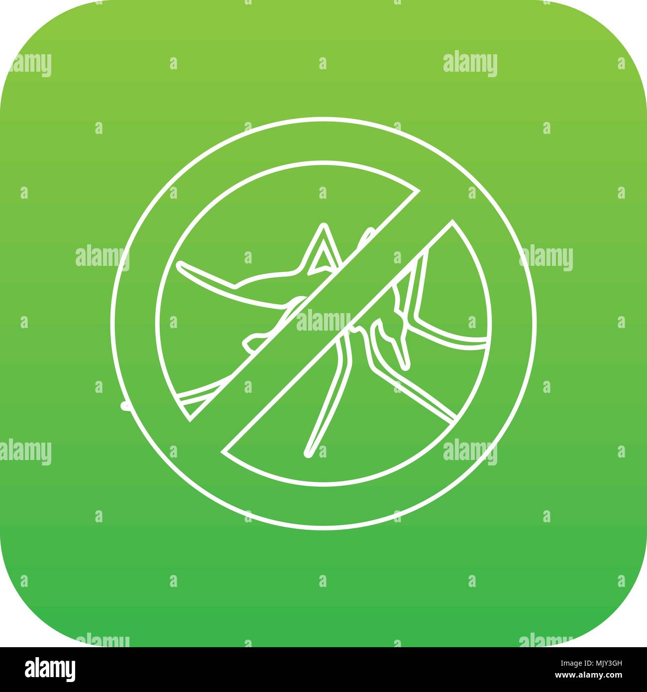 No mosquito icon green vector Stock Vector Image & Art - Alamy