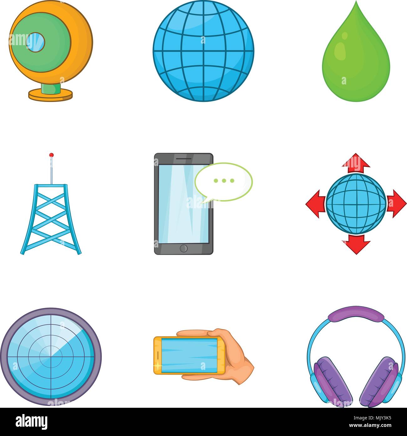 Cordless equipment icons set, cartoon style Stock Vector Image & Art ...