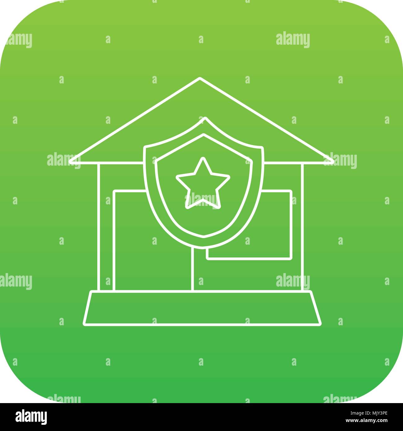 House protection icon green vector Stock Vector Image & Art - Alamy