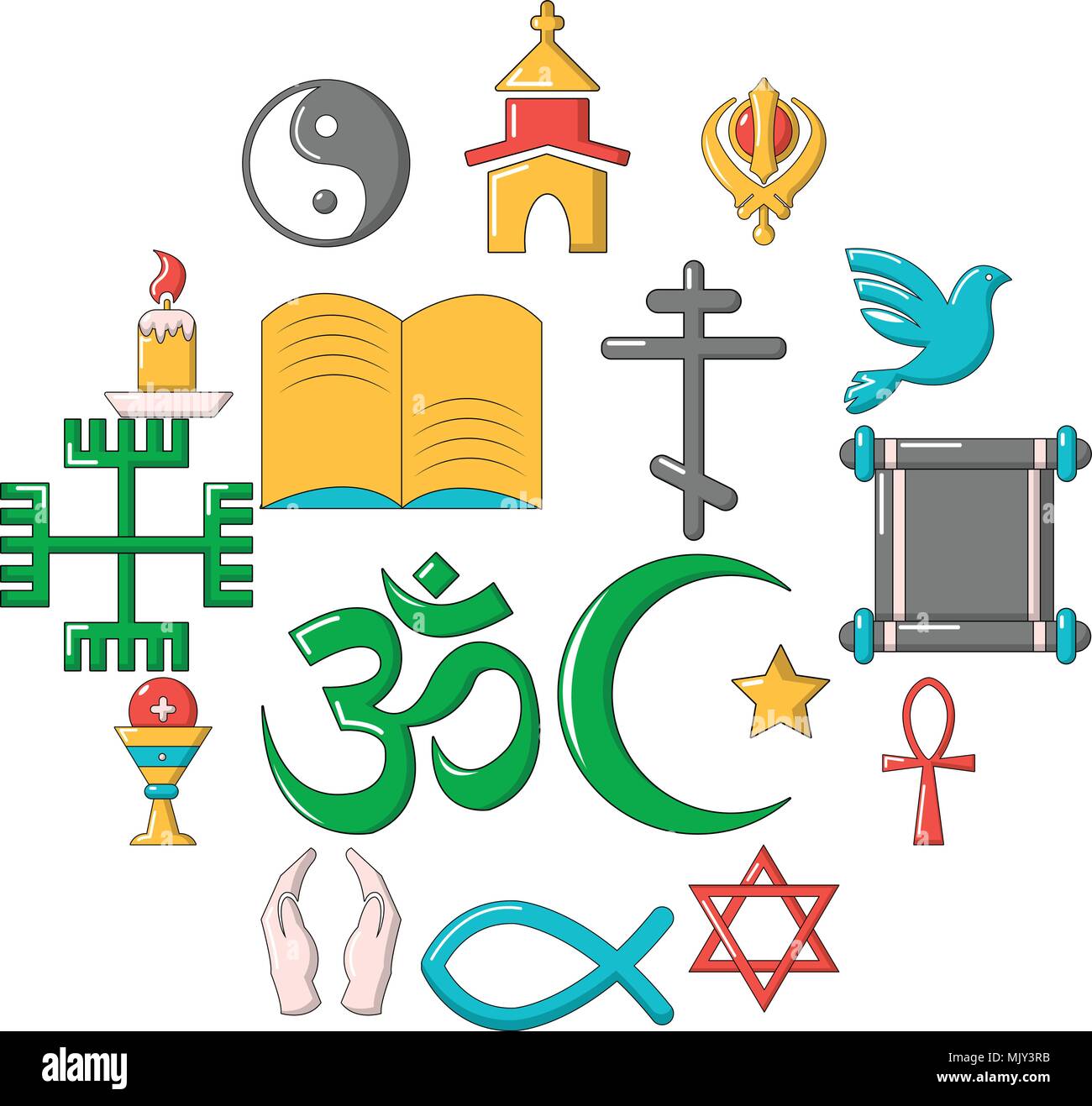 Religion icons set, cartoon style Stock Vector Image & Art - Alamy Religion icons set, cartoon style Stock Vector Image & Art - Alamy