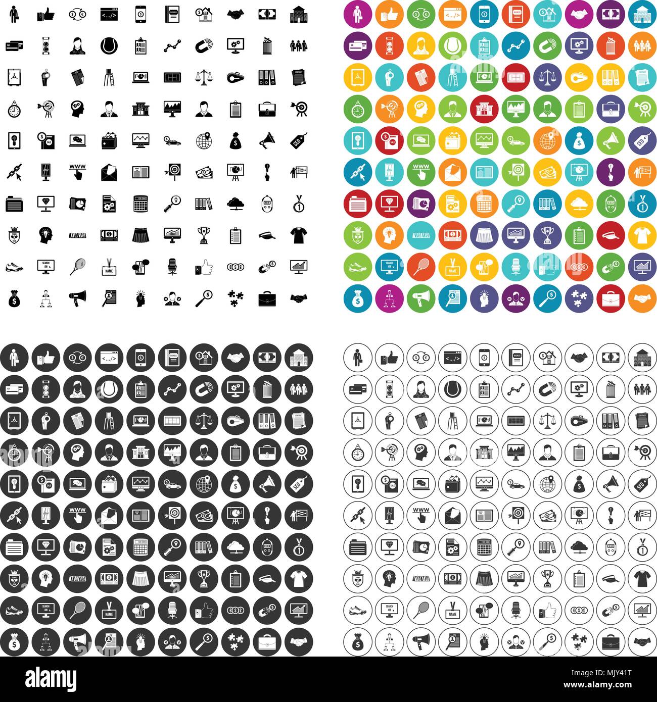 100 partnership icons set vector variant Stock Vector Image & Art - Alamy