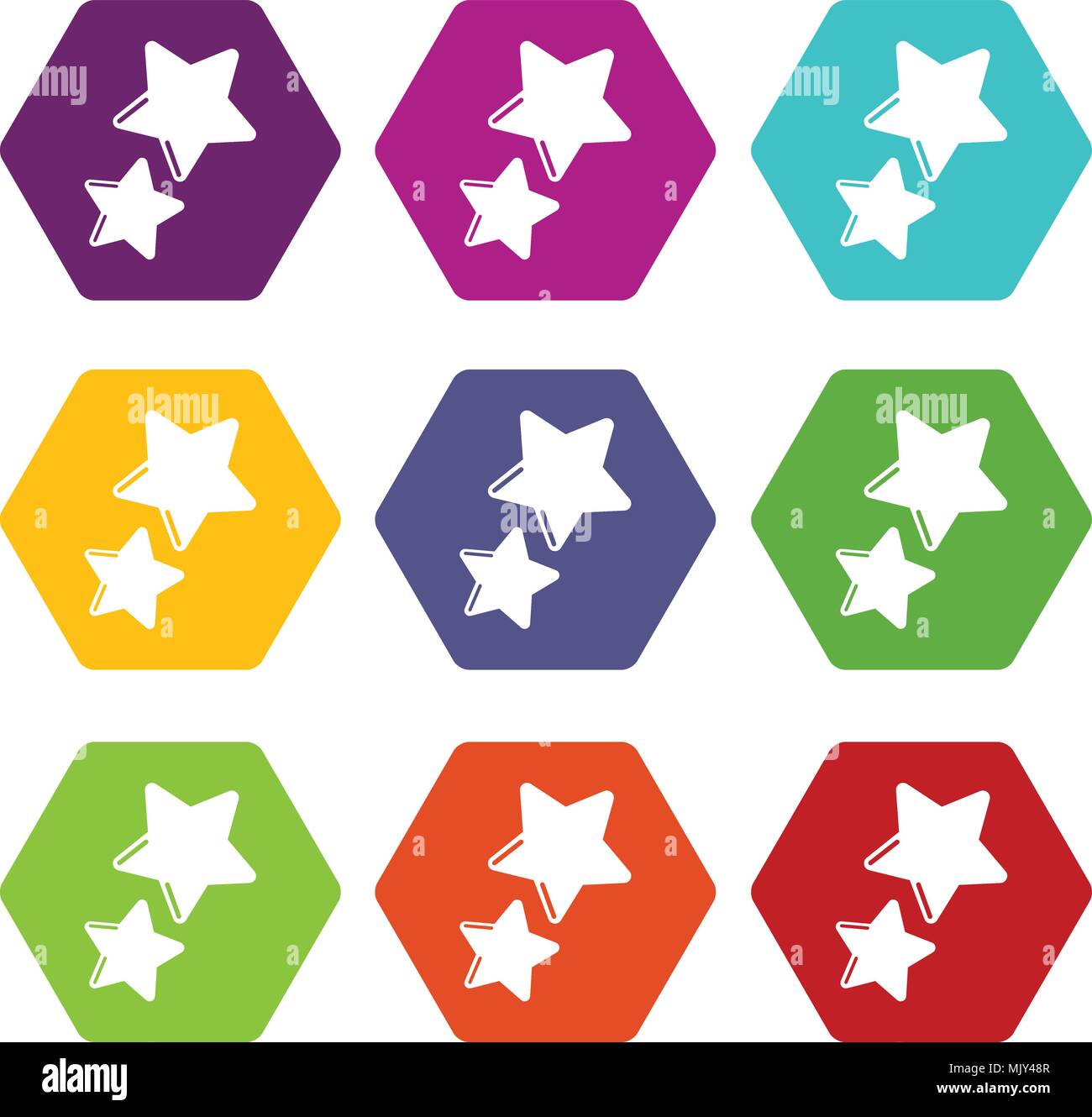 Stars icons set 9 vector Stock Vector Image & Art - Alamy