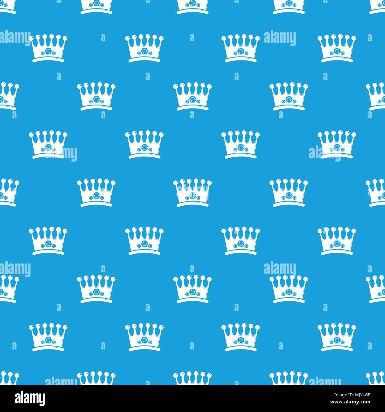 Crown pattern vector seamless blue Stock Vector Image & Art - Alamy