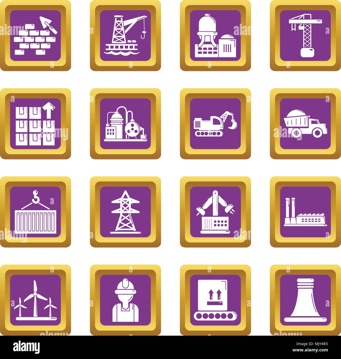 Purple industrial building Stock Vector Images - Alamy