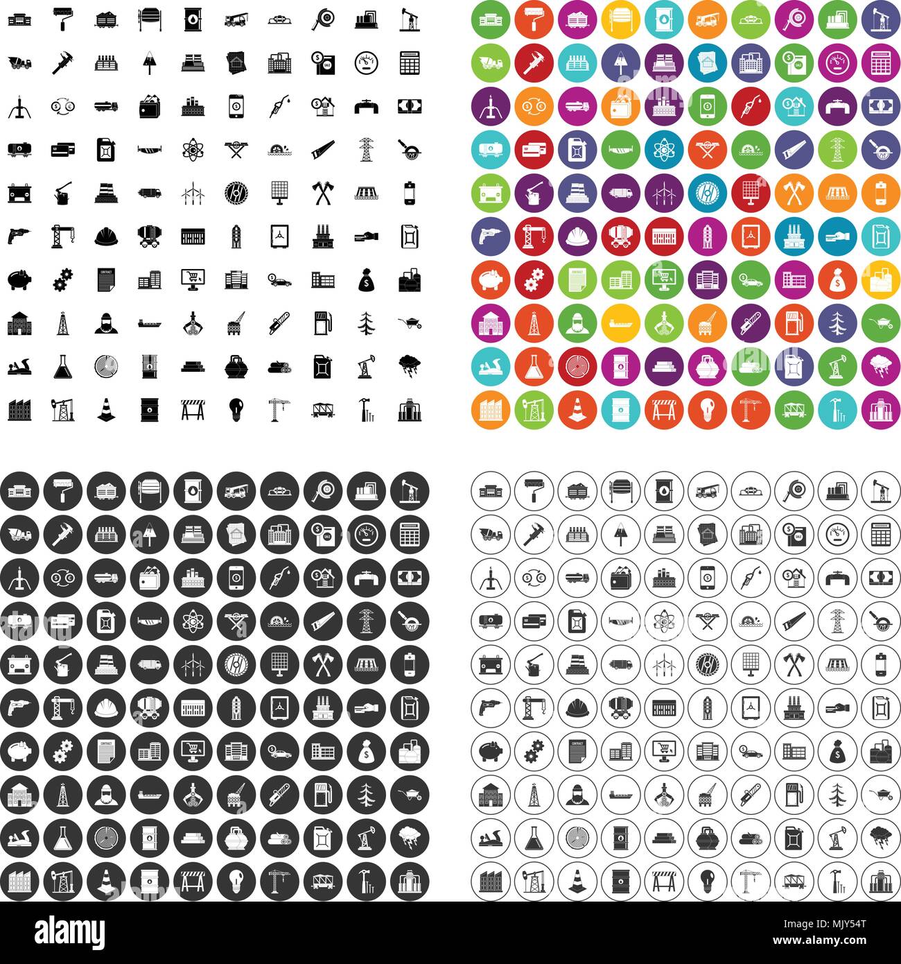 100 plant icons set vector variant Stock Vector Image & Art - Alamy