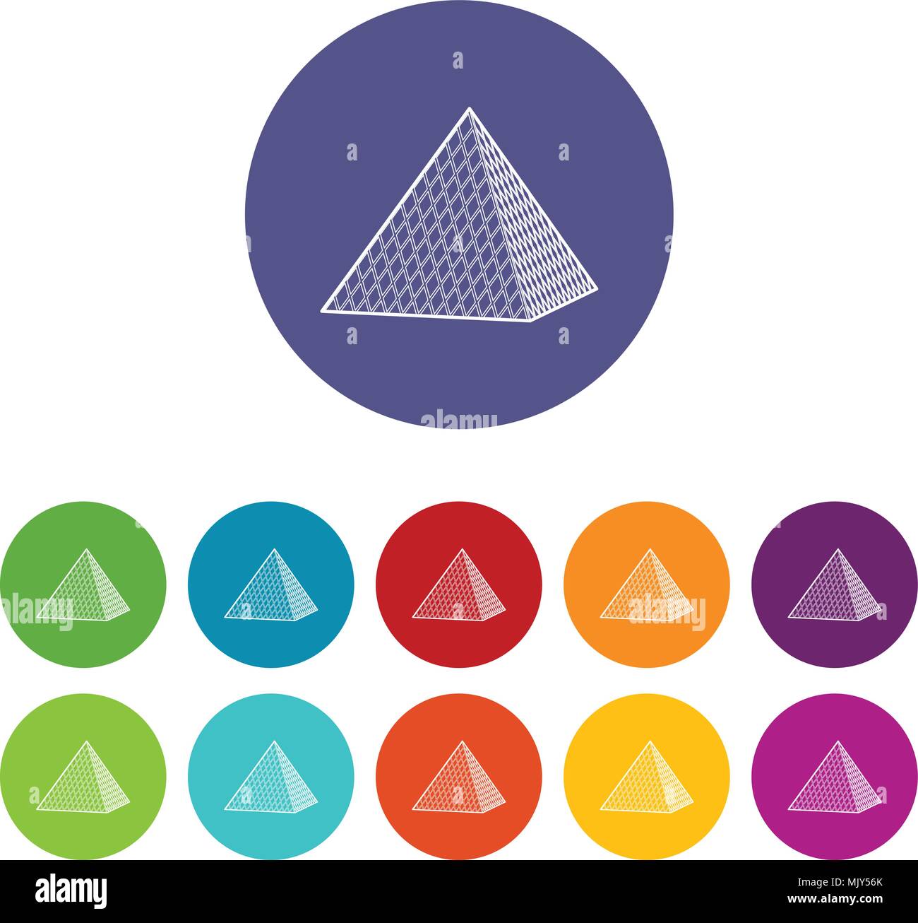 Louvre pyramid icon, outline style Stock Vector Image & Art - Alamy
