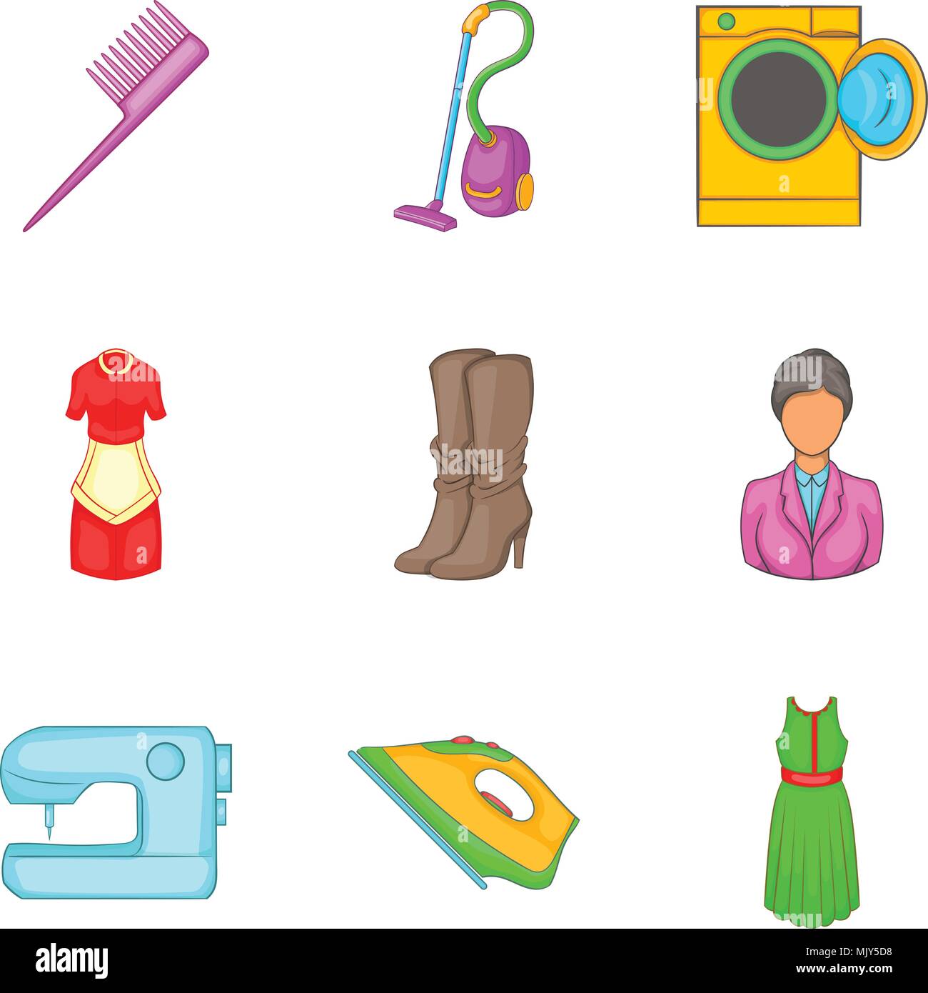 Androgynous icons set, cartoon style Stock Vector Image & Art - Alamy