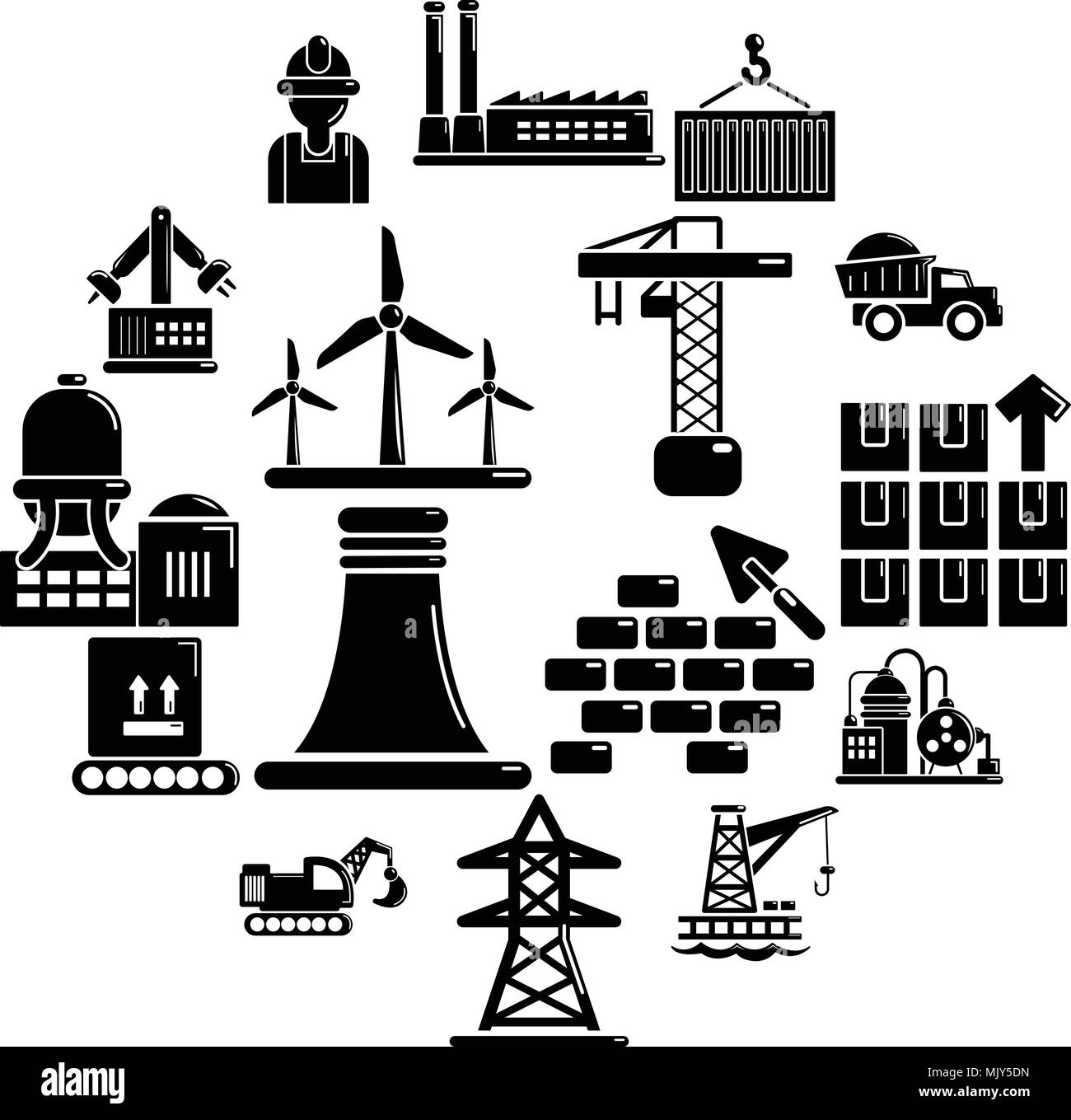 Hydroelectric facilities Stock Vector Images - Alamy